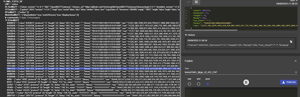 How to understand and use RF information from OMG ESP32 RF Gateway - Sensors - Theengs and ...