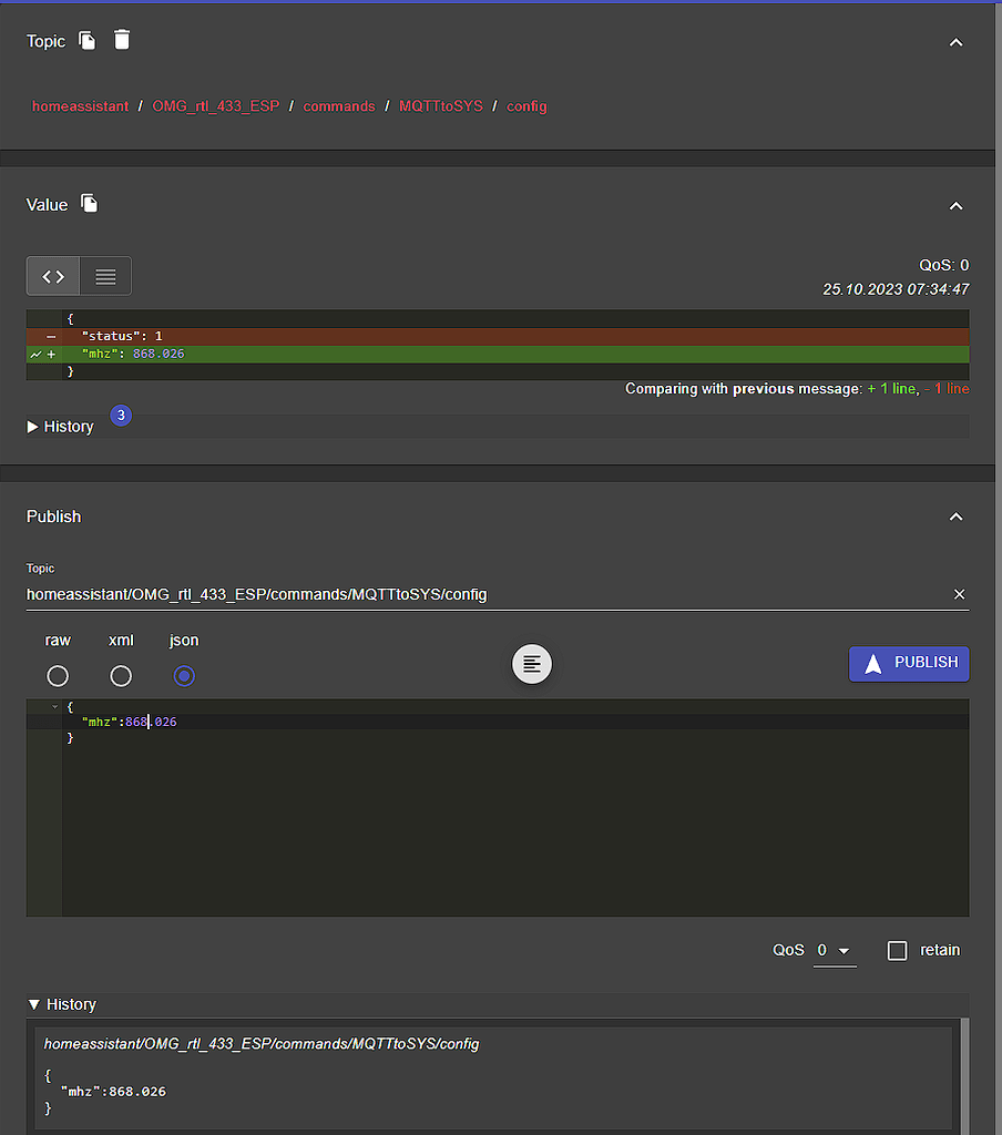 Change frequency - Theengs and OpenMQTTGateway